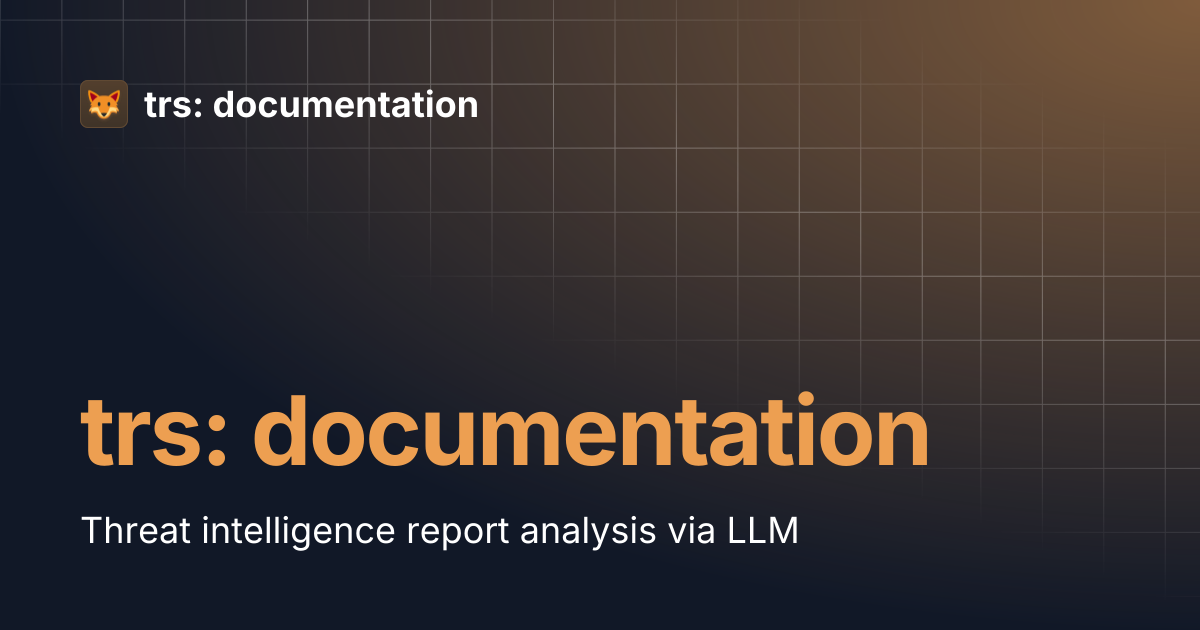 trs: documentation